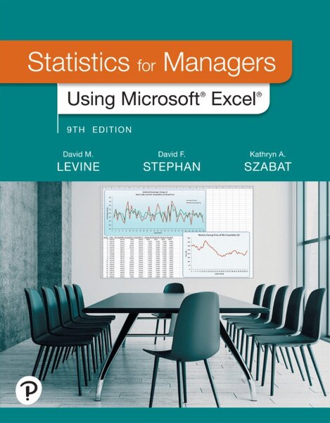 9780135969960 - Statistics for Managers Using Microsoft Excel + MyLab